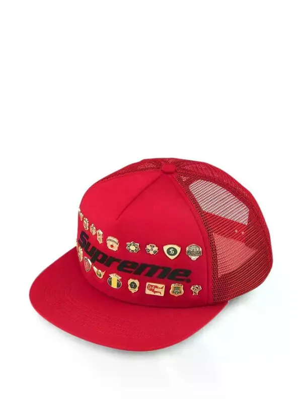 Supreme Pin-embellished Five-panel Cap - Red