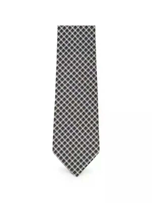 TOM FORD Houndstooth Neck Tie - Black