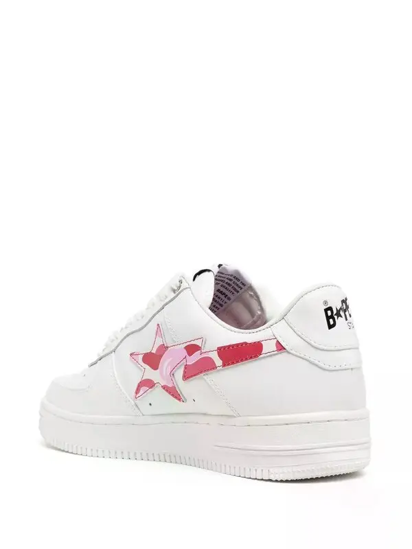 A BATHING APE Sta Low-top Leather Sneakers - White