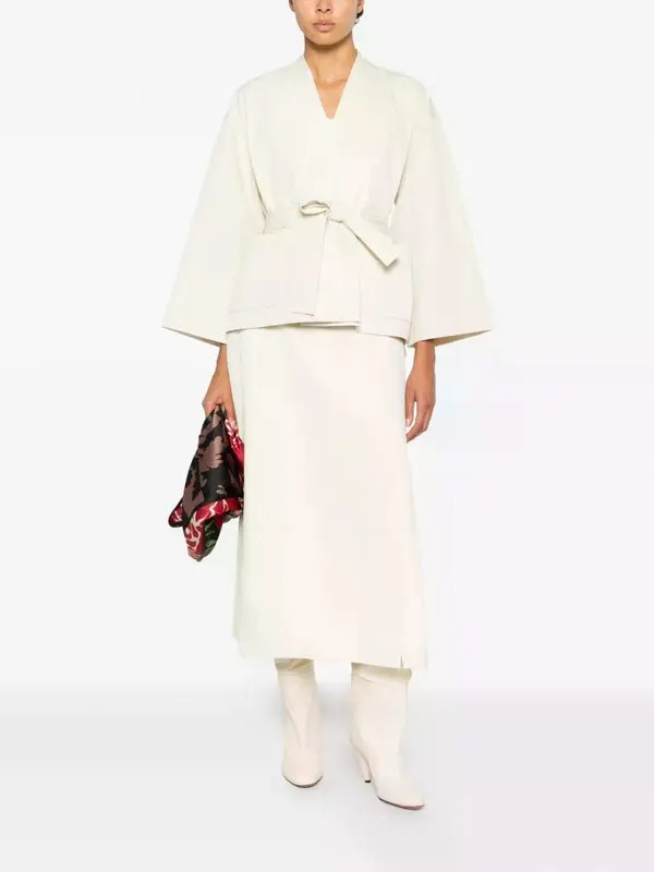 PSOPHIA High-waisted Midi Skirt
