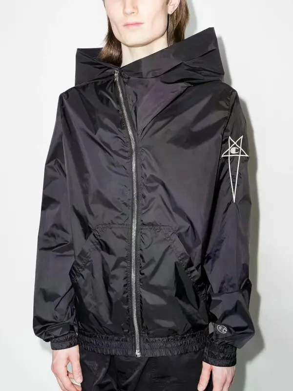 Rick Owens Logo Hooded Jacket
