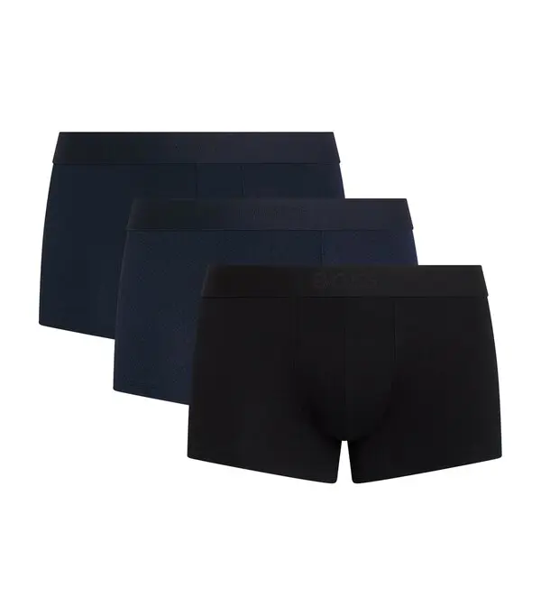 BOSS Stretch-cotton One Trunks - Blue
