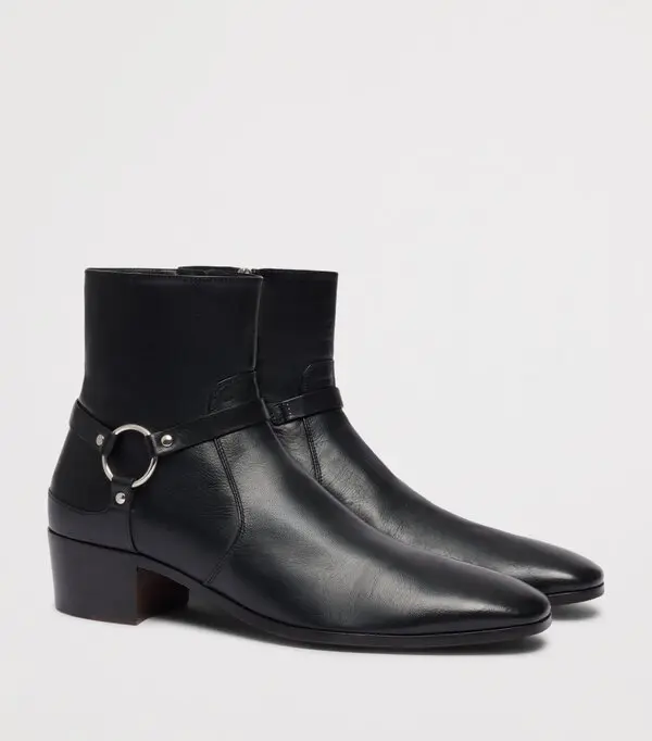 TOM FORD Goatskin Ankle Boots With Harness Detailing