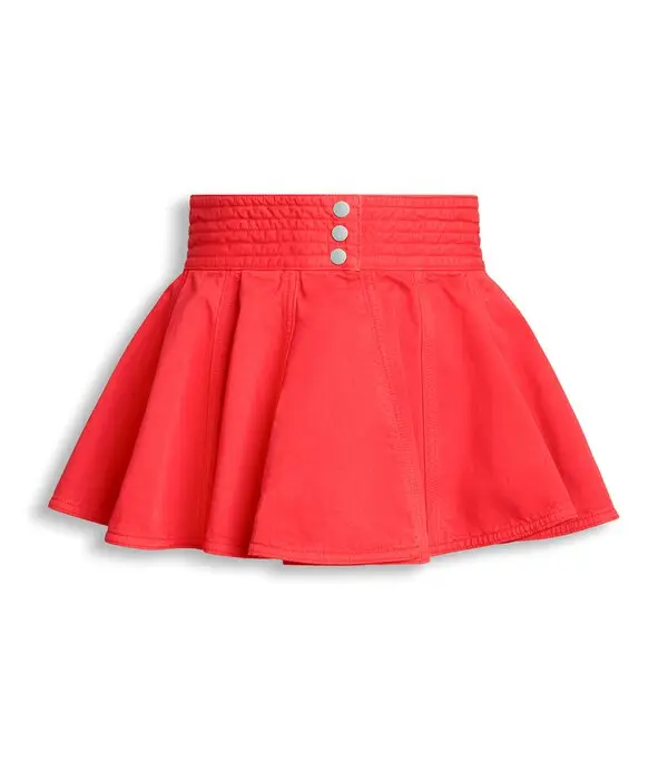 Alaïa Denim Peplum Belt - Red