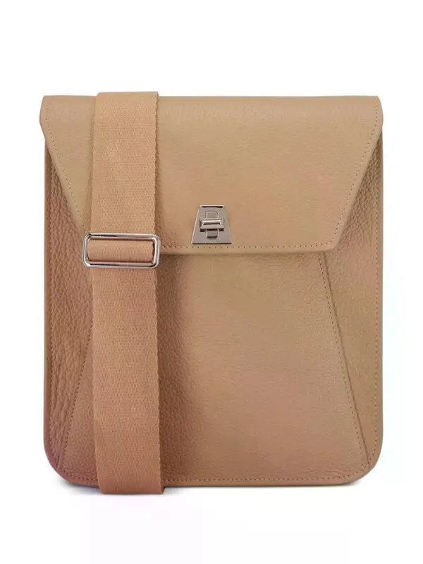 Akris Grained Leather Turn-lock Cross Body Bag
