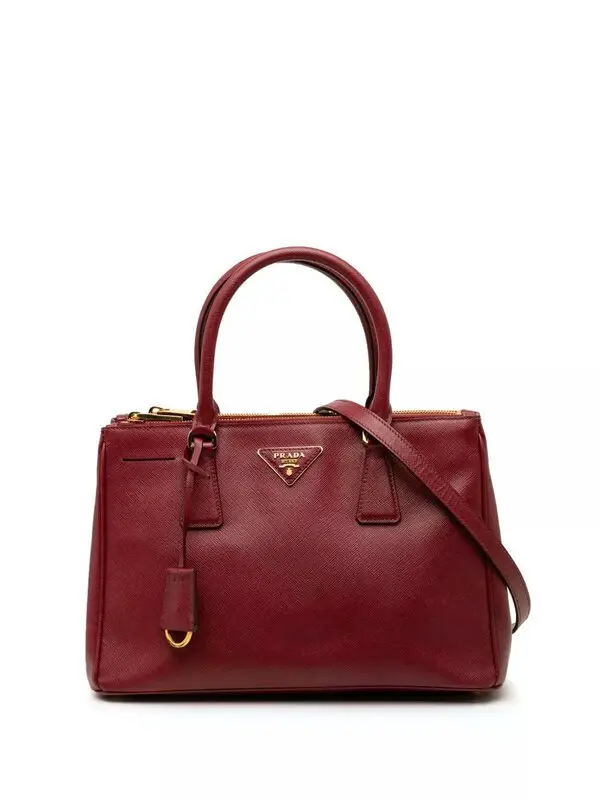 Prada Saffiano Lux Galleria Double Zip Satchel