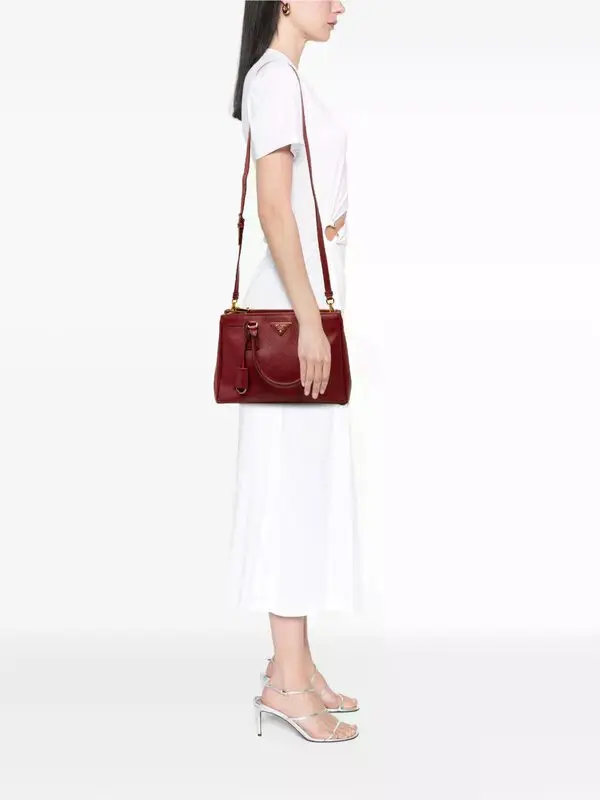 Prada Saffiano Lux Galleria Double Zip Satchel