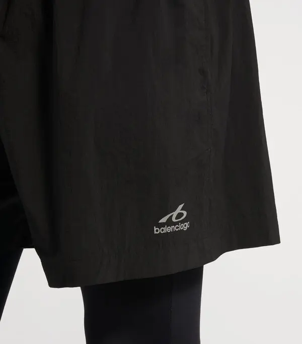 Balenciaga Logo Print Relaxed Fit Swim Shorts