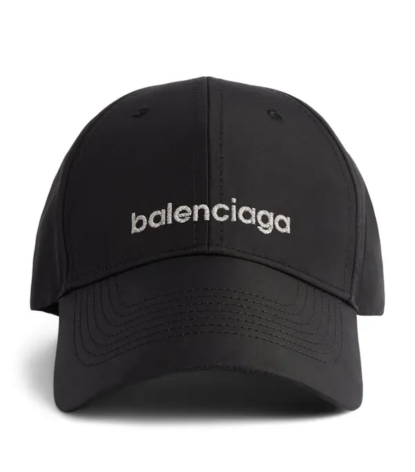 Balenciaga Logo Baseball Cap - Black