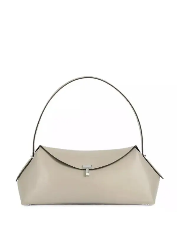 TOTEME T-lock Leather Shoulder Bag - Neutrals