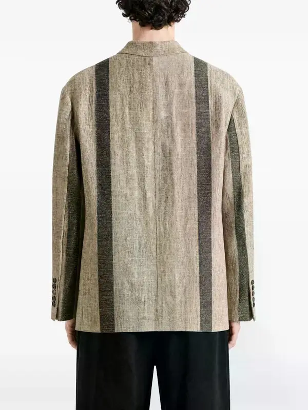 ZIGGY CHEN Striped Double-breasted Blazer
