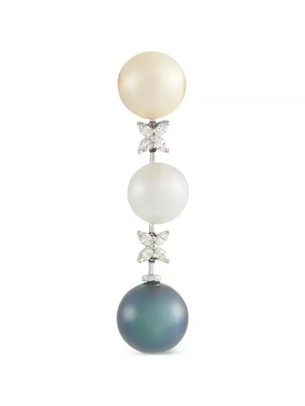 LB EXCLUSIVE Pearl And Diamond Pendant - Silver