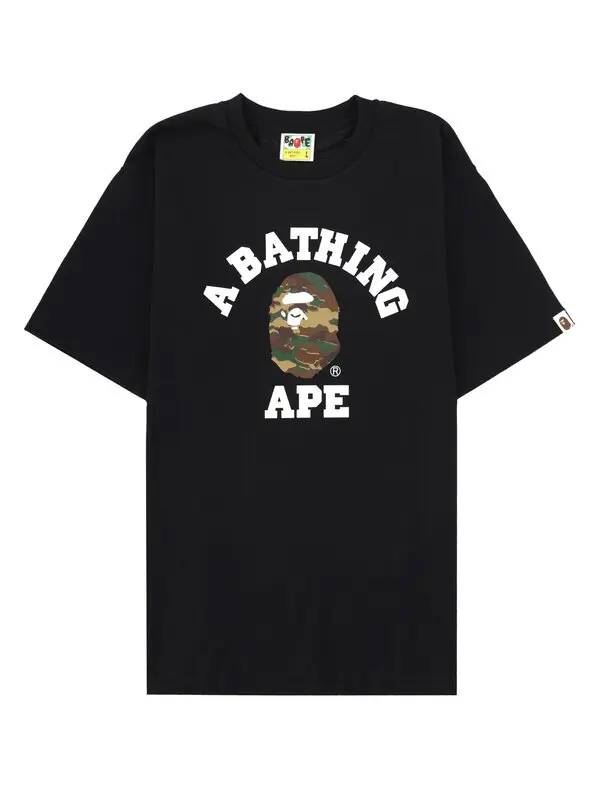 A BATHING APE T-shirt "glitch Woodland - Black