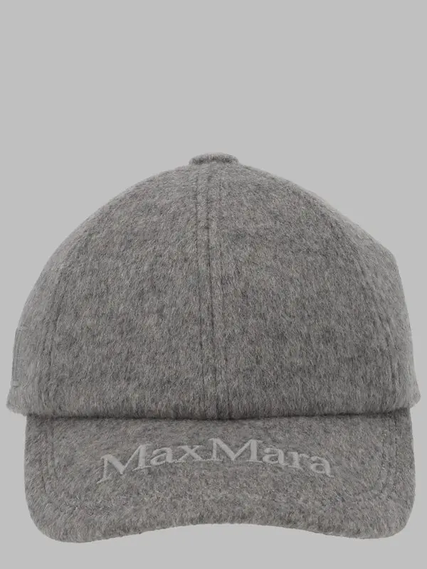 Max Mara Cashmere Baseball Cap With Logo