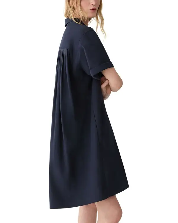 Lafayette 148 New York Pleated Back Shirtdress