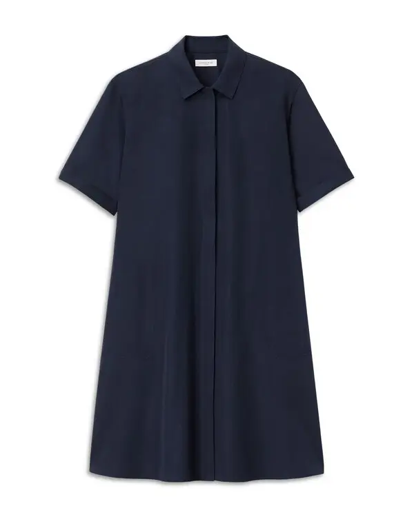 Lafayette 148 New York Pleated Back Shirtdress