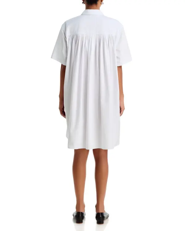 Lafayette 148 New York Pleated Back Shirtdress - White