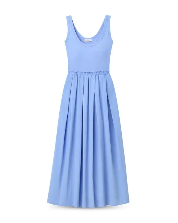 Lafayette 148 New York Pleated Waist Maxi Dress
