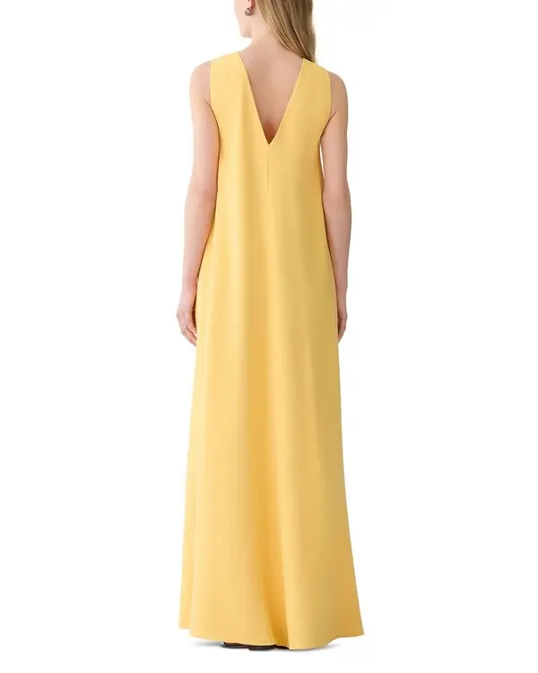 Lafayette 148 New York Sleeveless V-neck Maxi Dress