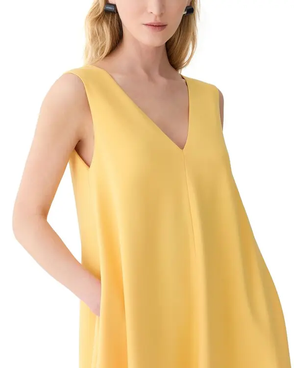 Lafayette 148 New York Sleeveless V-neck Maxi Dress