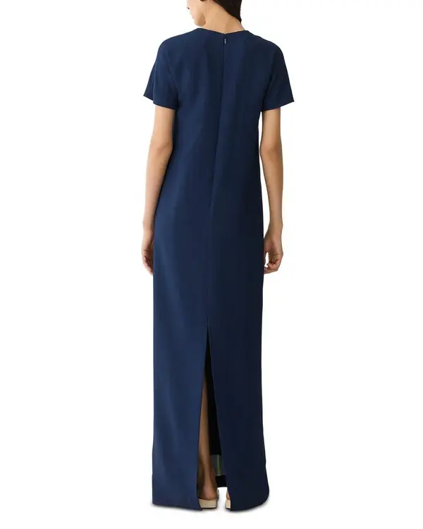 Lafayette 148 New York Floral Maxi Dress - Midnight Blue Multi
