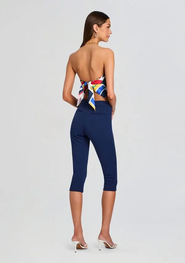 SEROYA Satin Printed Bandeau Top