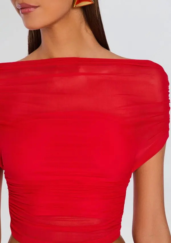 SEROYA Marsh Mesh Top - Derby Red