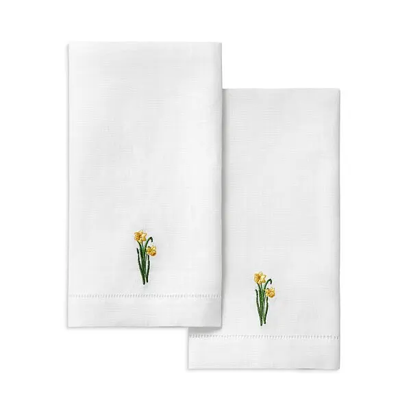 SFERRA Fiorenza Guest Towel, Set Of 2 - Daffodil