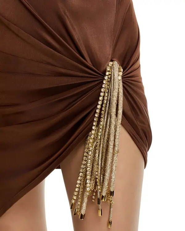 AREA Asymmetrical Mini Dress