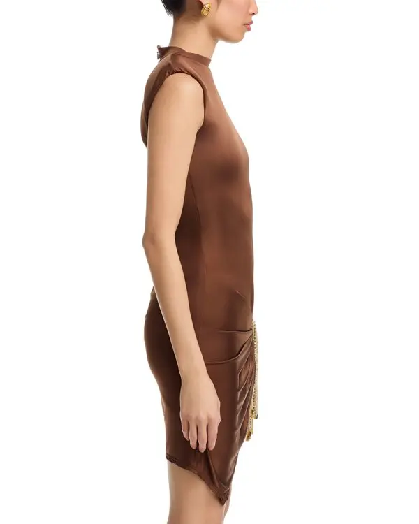 AREA Asymmetrical Mini Dress