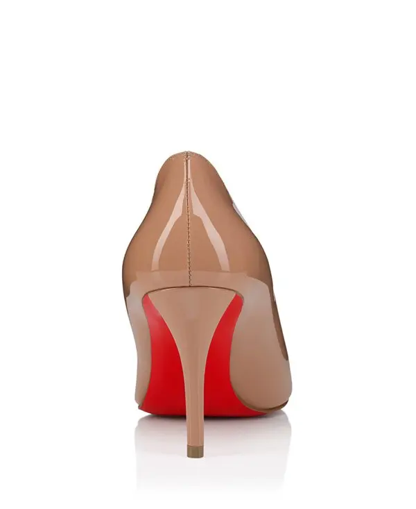 CHRISTIAN LOUBOUTIN Patent Calf Leather Stiletto Pumps - Blush