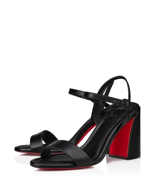 CHRISTIAN LOUBOUTIN Miss Jane Block Heel Sandal - Black