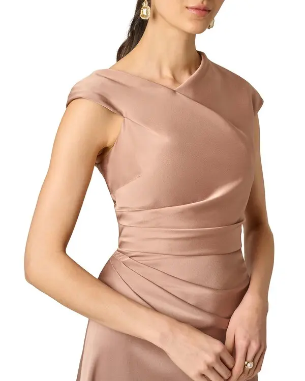 Aidan Mattox Crepe Back Satin Gown