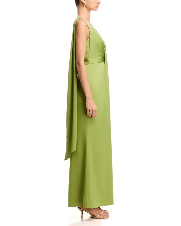 Aidan Mattox Crepe Back Satin Gown