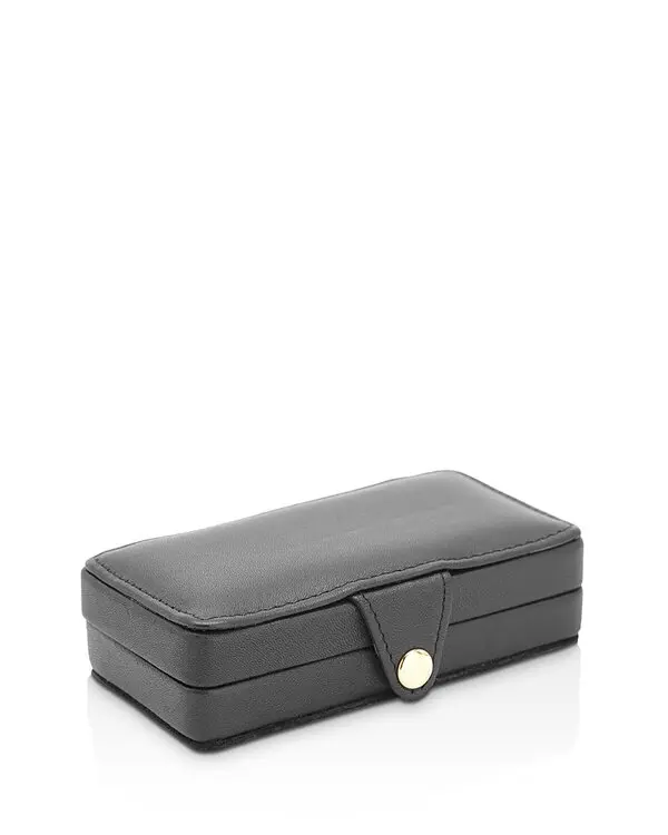 ROYCE NEW YORK Luxury Leather Manicure Set Travel Case - Black