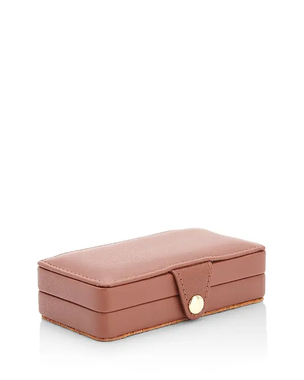 ROYCE NEW YORK Luxury Leather Manicure Set Travel Case - Tan