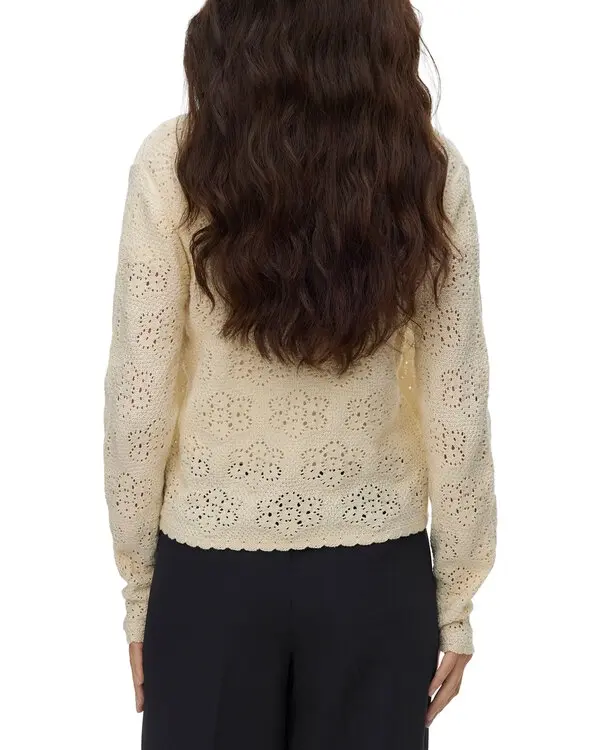 Vero Moda Tie Front Long Sleeve V Neck Cardigan