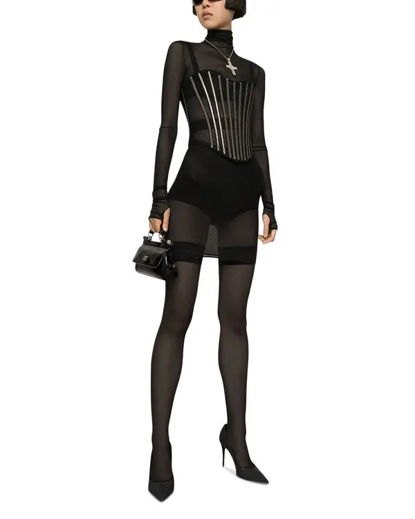Dolce & Gabbana Tulle Braided Corset Belt