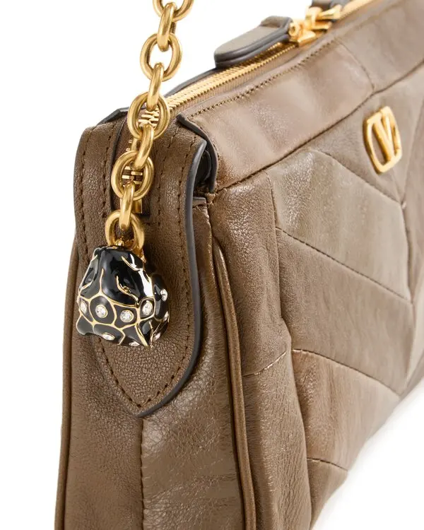 Valentino Garavani Panthea Small Leather Shoulder Bag