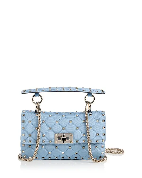 Valentino Garavani Rockstud Spike Small Shoulder Bag - Blue