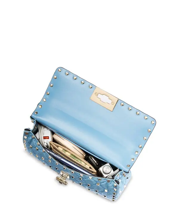 Valentino Garavani Rockstud Spike Small Shoulder Bag - Blue