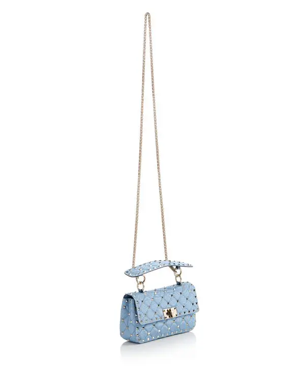 Valentino Garavani Rockstud Spike Small Shoulder Bag - Blue