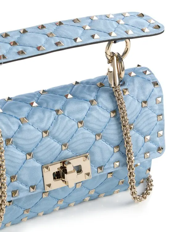 Valentino Garavani Rockstud Spike Small Shoulder Bag - Blue