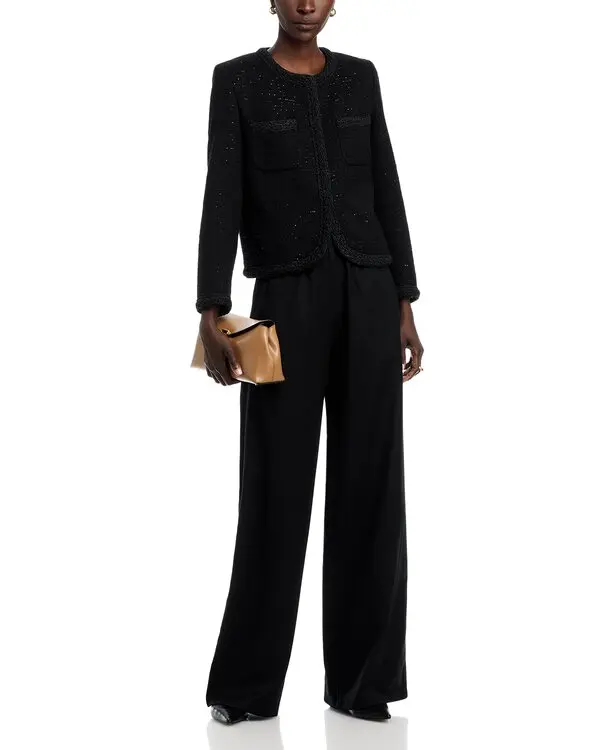 Fabiana Filippi Knit Trim Sequin Blazer