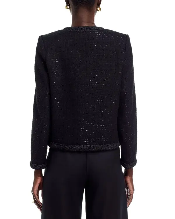 Fabiana Filippi Knit Trim Sequin Blazer