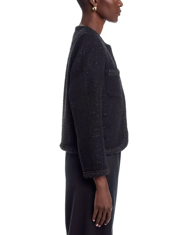 Fabiana Filippi Knit Trim Sequin Blazer