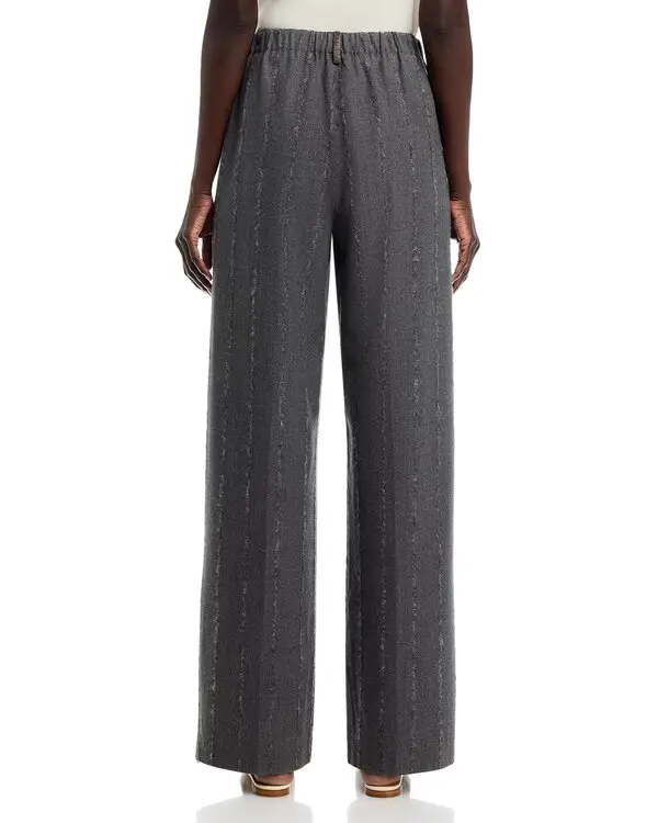Fabiana Filippi Pinstriped Flannel Straight Leg Pants