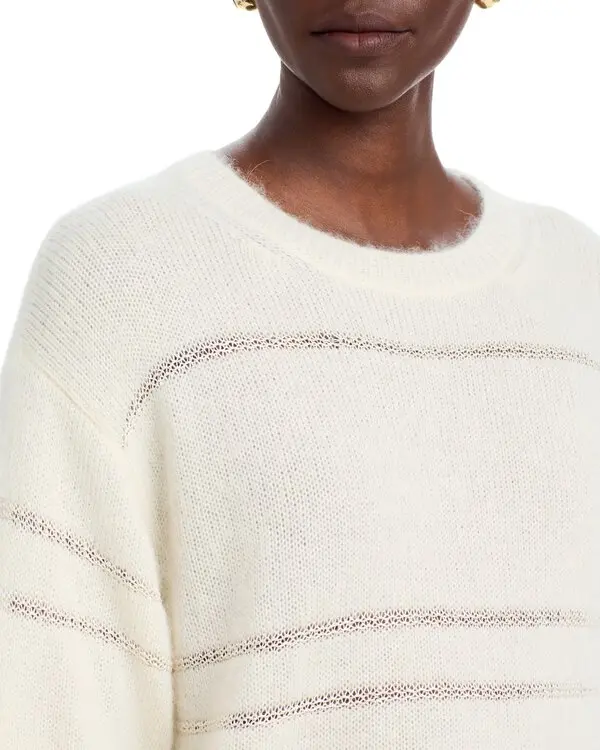Fabiana Filippi Mohair Sweater With Sequin Stripe