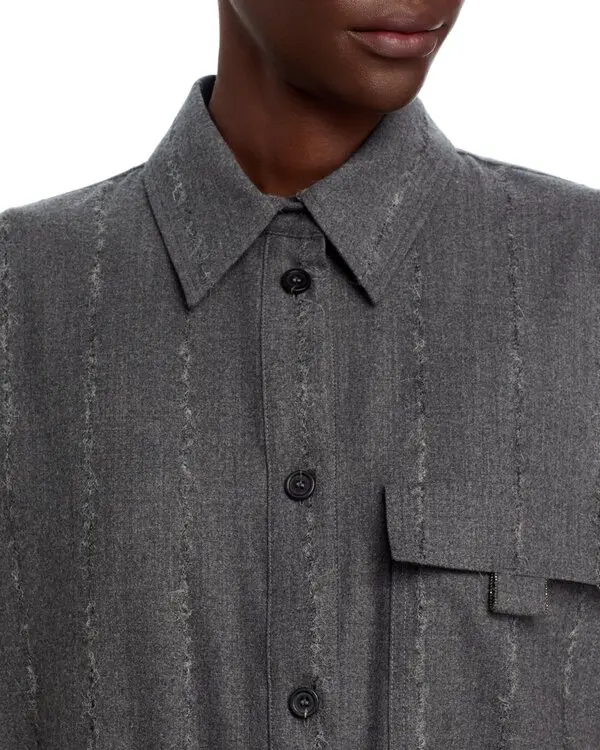 Fabiana Filippi Pinstripe Flannel Shirt