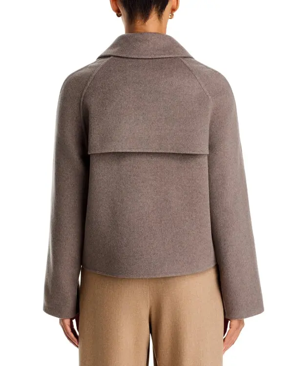 Fabiana Filippi Wool & Cashmere Double Trench Effect Short Top Coat